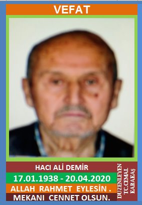 HACI ALİ DEMİR – Yenice Gazetesi